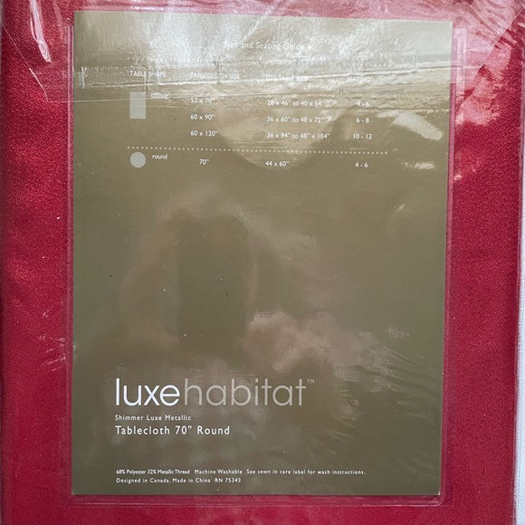 luxe habitat | Dining | Nwt Luxe Habitat Tablecloth Shimmer Luxe ...